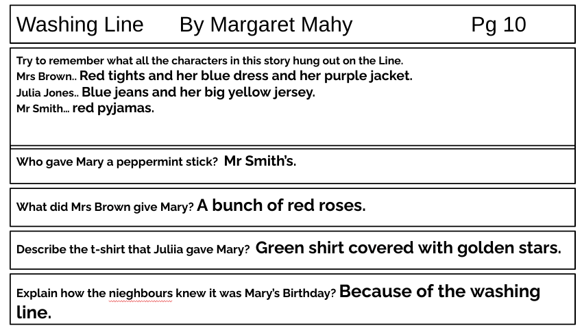 Washing lines – Margret @ Pt England School